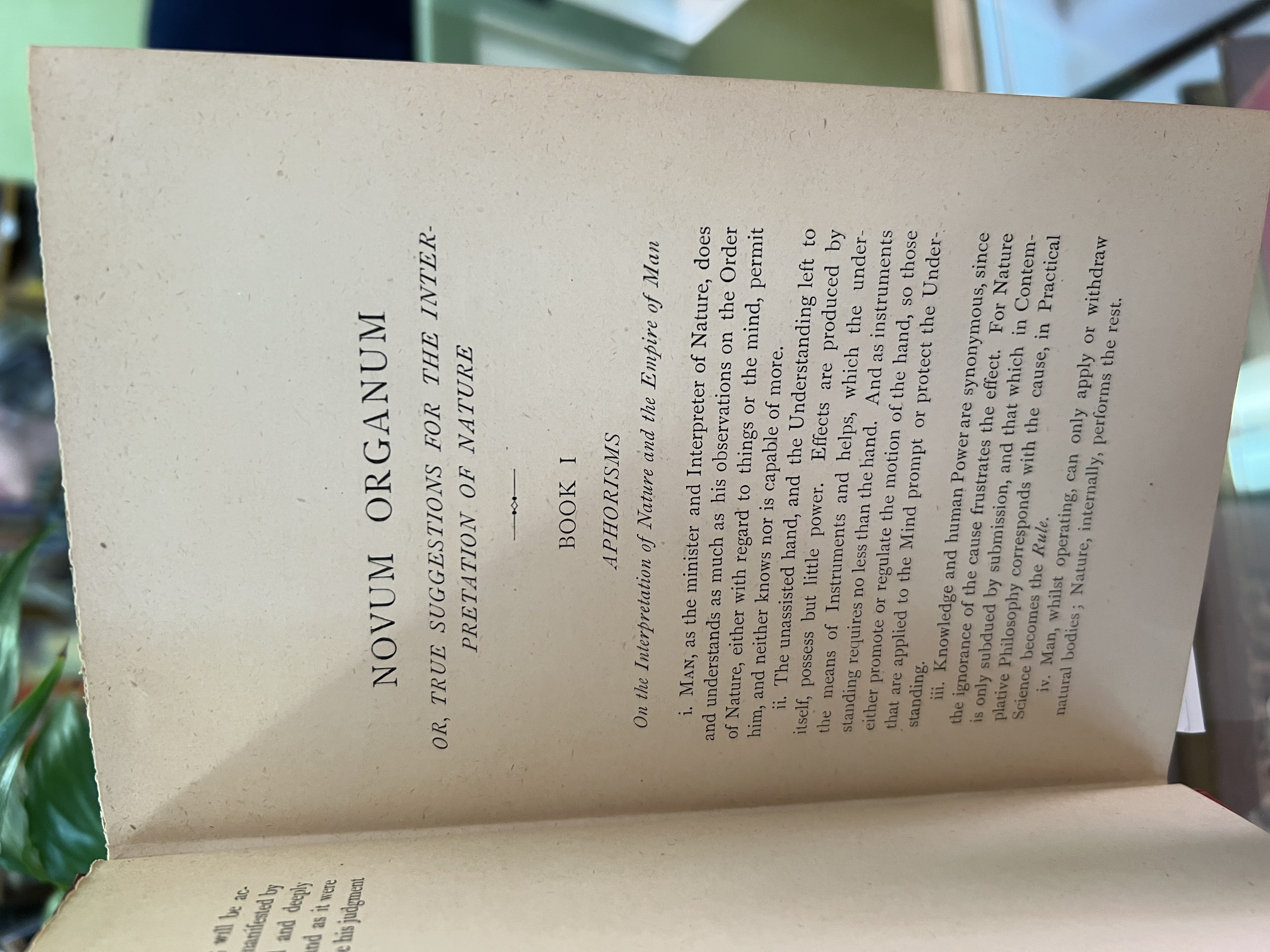 Novum Organum Title Page